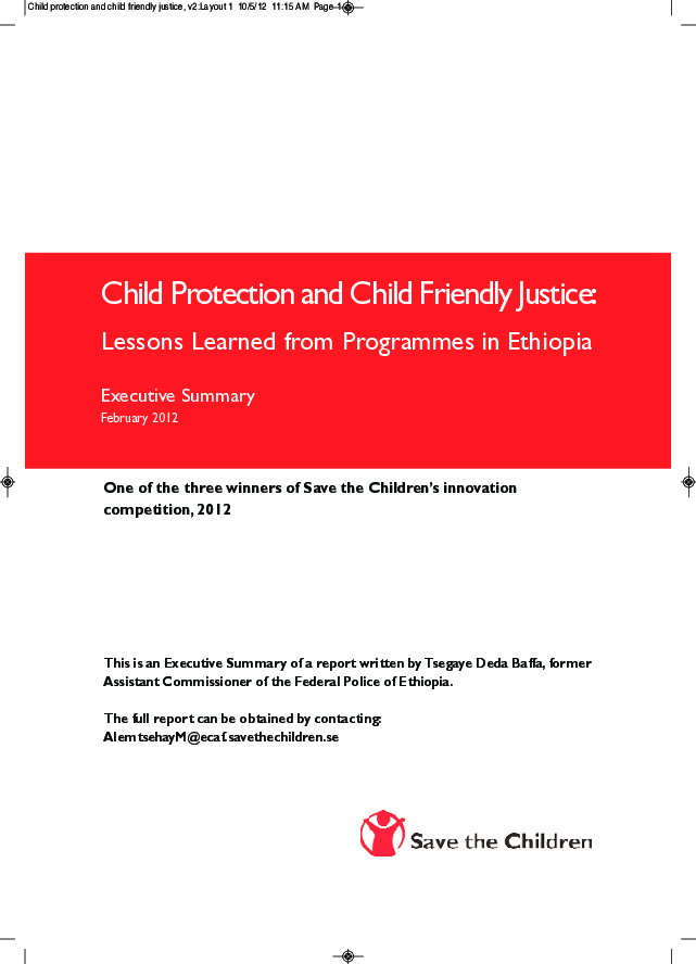 Achieving Child Friendly Justice in Africa | Save the Children’s ...